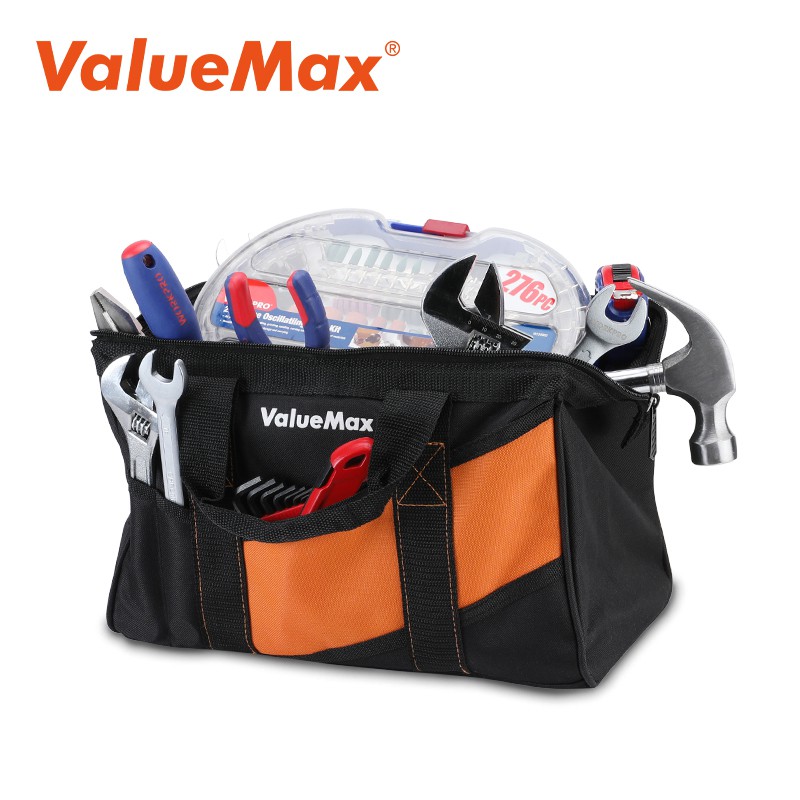 ValueMax 13 inches Multifunction Tool Bag Close Top Wide Mouth Storage ...