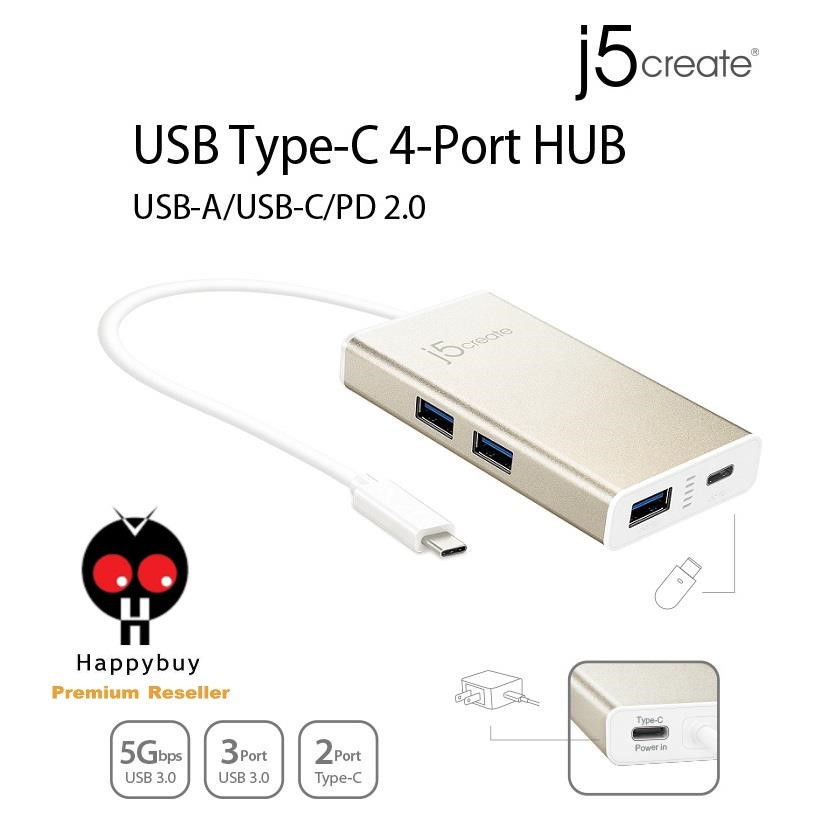 J5 Create 4 Port Hub USB 3.0 Type C (JCH346) | Shopee Malaysia