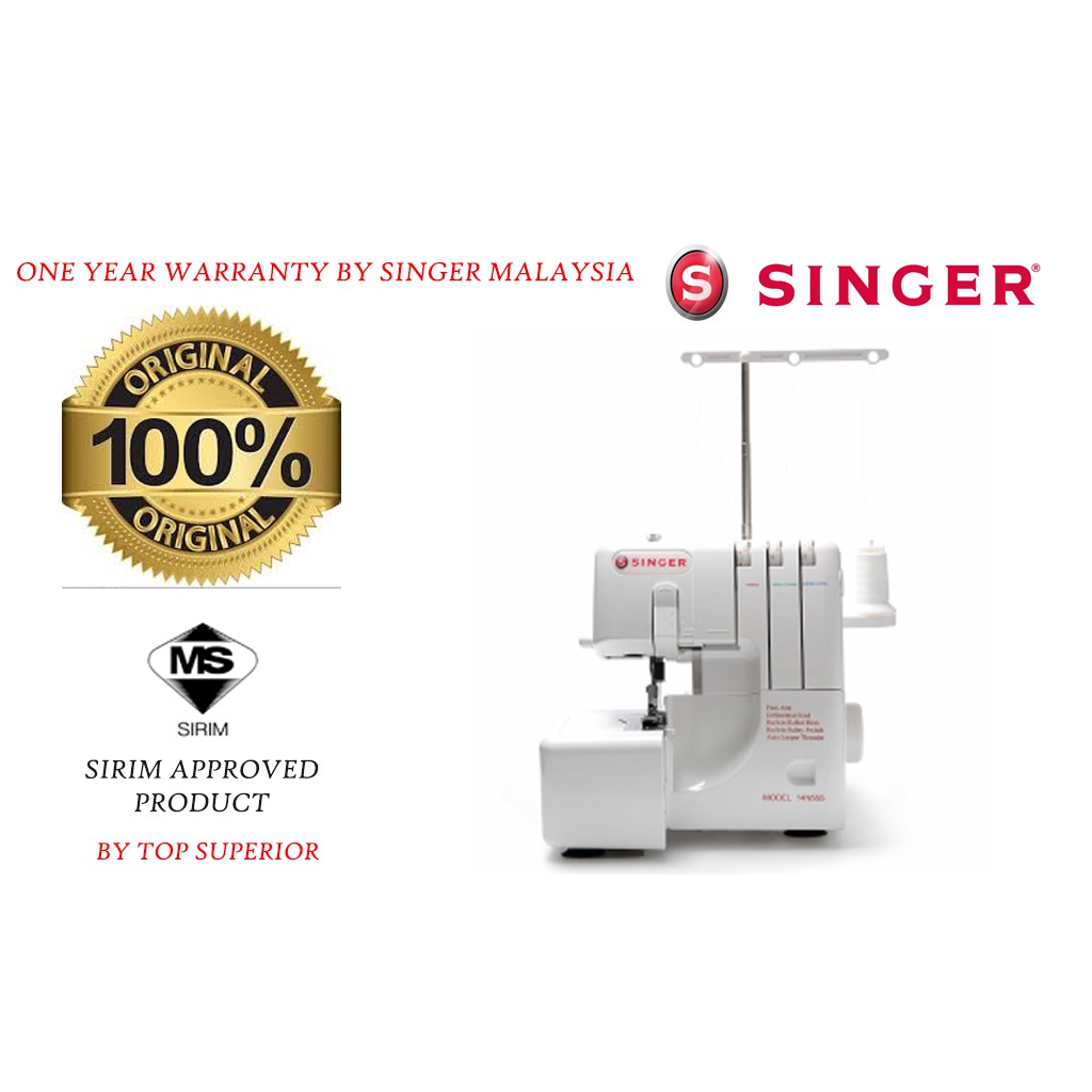 Singer three thread Overlock Sewing Machine 14N555 | Shopee Malaysia