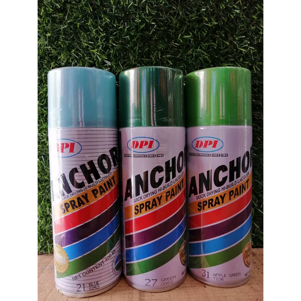 Anchor Colour Spray 400ML-Standard A2(DEEP BLUE,APPLE GREEN,GREEN,BLUE ...