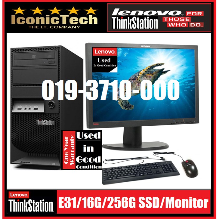 Lenovo ThinkStation E31 Workstation 16G/256G SSD Intel Xeon Quadro600 ...
