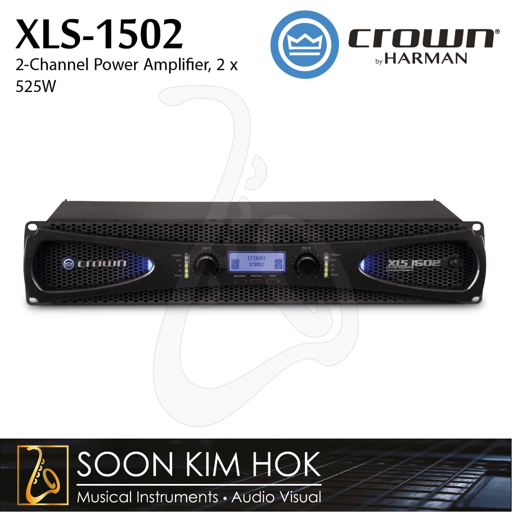 CROWN XLS-1502 Two-Channel Power Amplifier, 2 x 525W @ 4Ω (XLS1502 ...