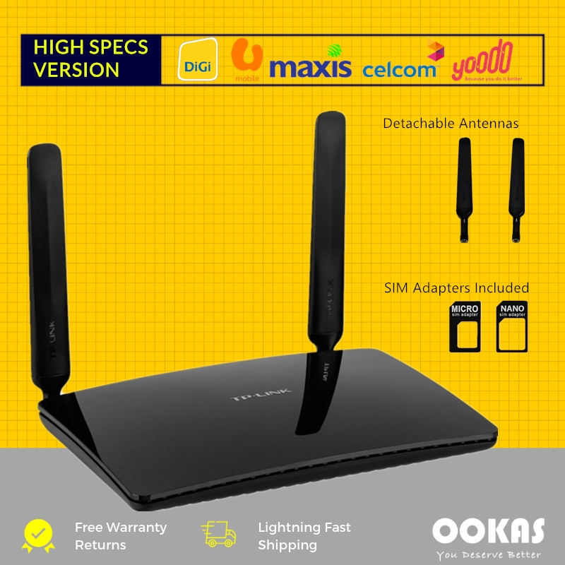 TP-Link TL-MR6400 High Specs Version 4G LTE Wireless Wifi Sim Modem ...