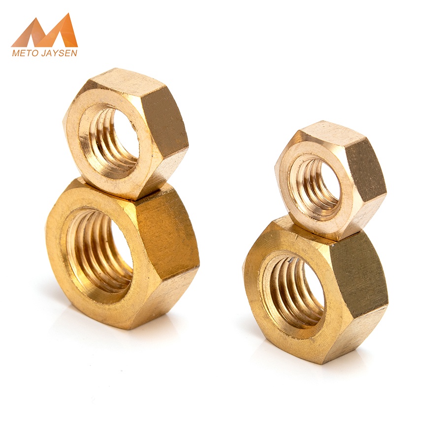 Solid Brass Copper Hex Hexagon Nuts for M1.4 M1.6 M2 M2.5 M3 M4 M5 M6 M8 M10 M12 M14 M16 Screw ...