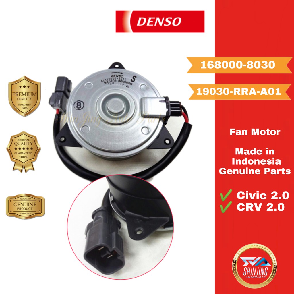 Denso Fan Motor 168000-8030 19030-RRA-A01 Honda Civic 2.0 CRV 2.0 | Shopee Malaysia