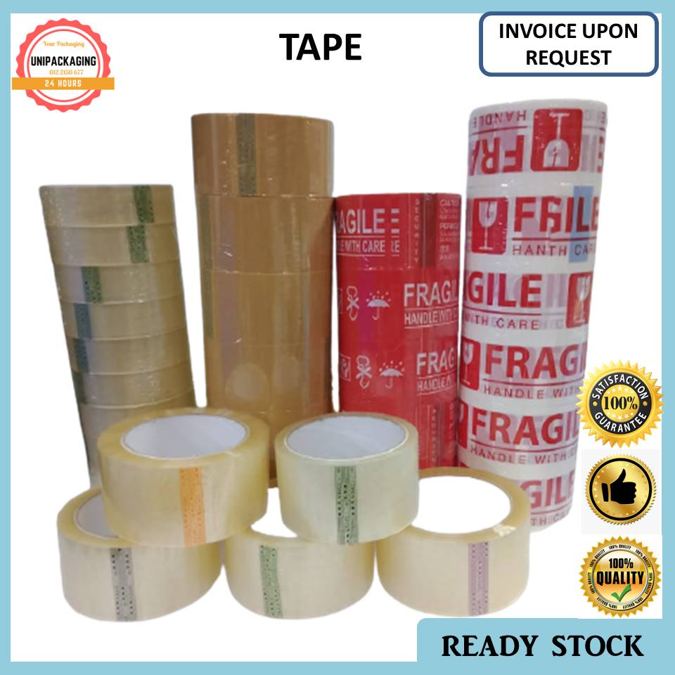 OPP Tape 48mm 24mm 18mm 12mm Brown Tape Fragile Tape Carton Transparent ...
