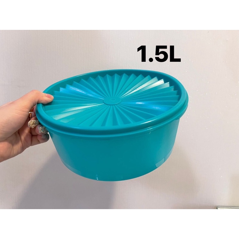 🔥READY STOCK 🔥超便宜💯Tupperware Deco Canister 1.5L Turquoise ( 1pc ...