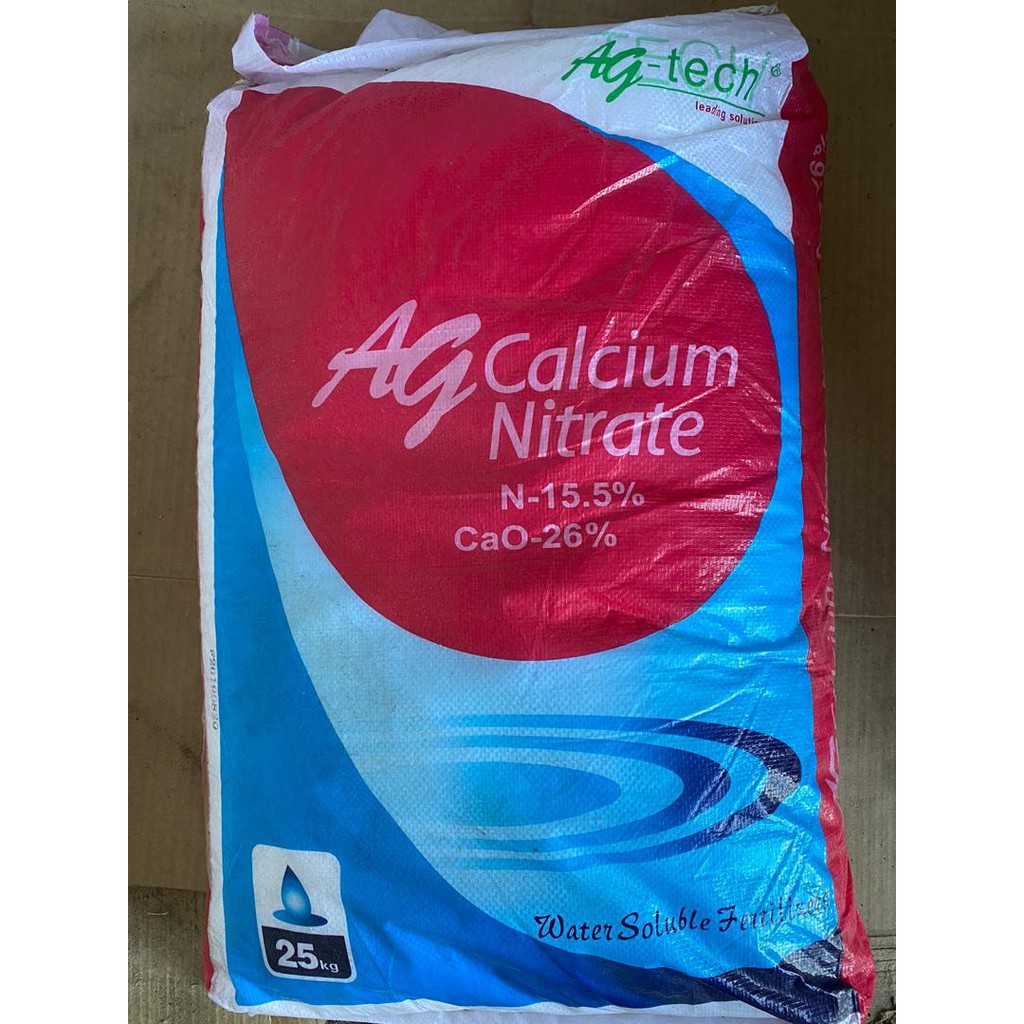 25KG AG Calcium Nitrate CN Baja Fertilizer Fertigasi AG Tech | Shopee ...