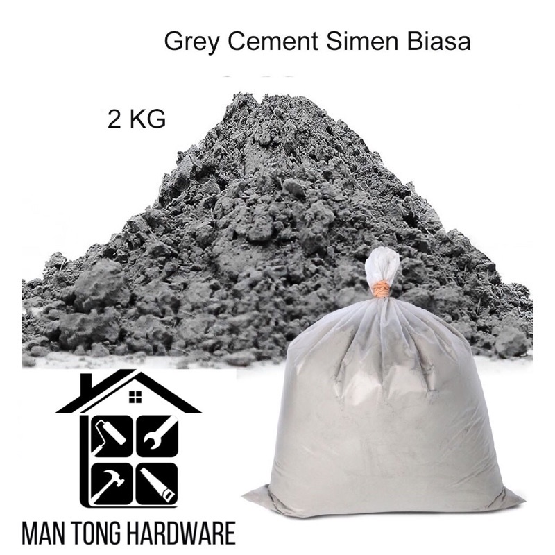 🔥READY STOCK🔥Simen/Cement Grey 2kg Biasa Building Dan Bangunan | Shopee ...