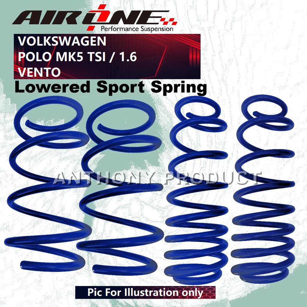 AIRONE Volkswagen Polo MK4 MK5 GTI Vento Lowered Sports Spring Lowering ...