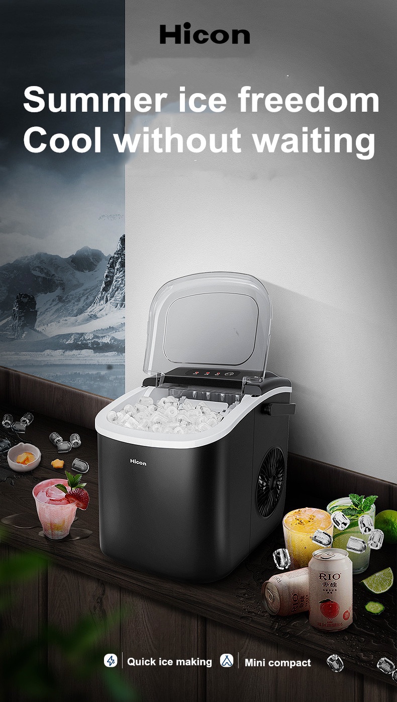 Hicon Ice Maker Machine 16M 16AL 26YB Home Ice Machine Dormitory Mini ...
