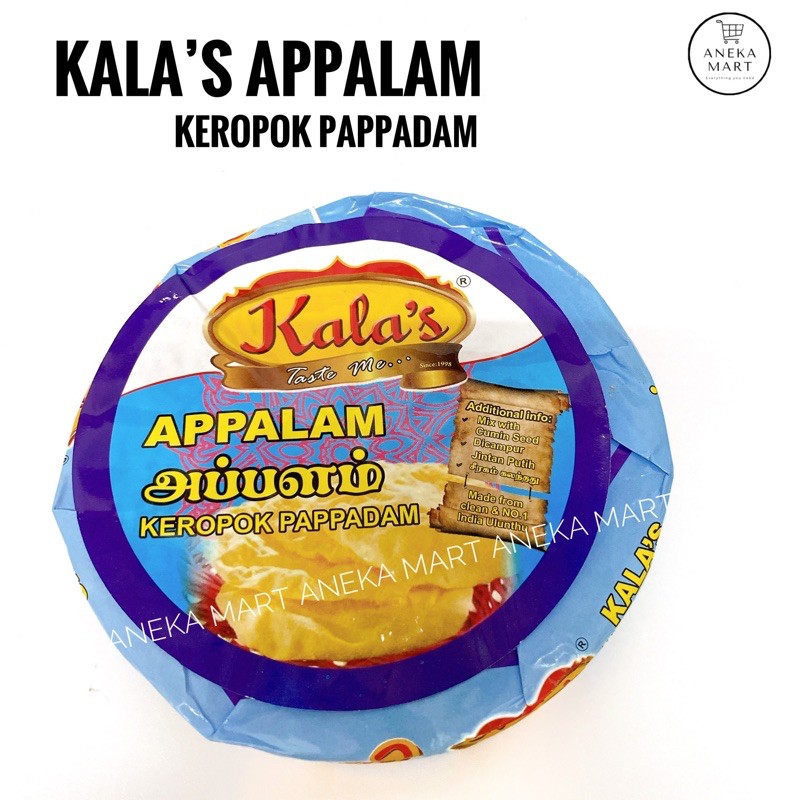 Kala's Appalam Koropok Pappadam/ Papadom(100gm) | Shopee Malaysia