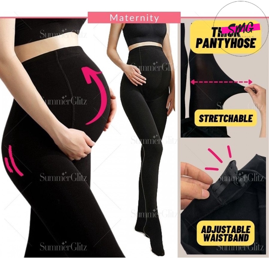 MATERNITY PANTYHOSE ELASTIC THICK SUPPORTIVE TIGHT STOCKING PREGNANT ...
