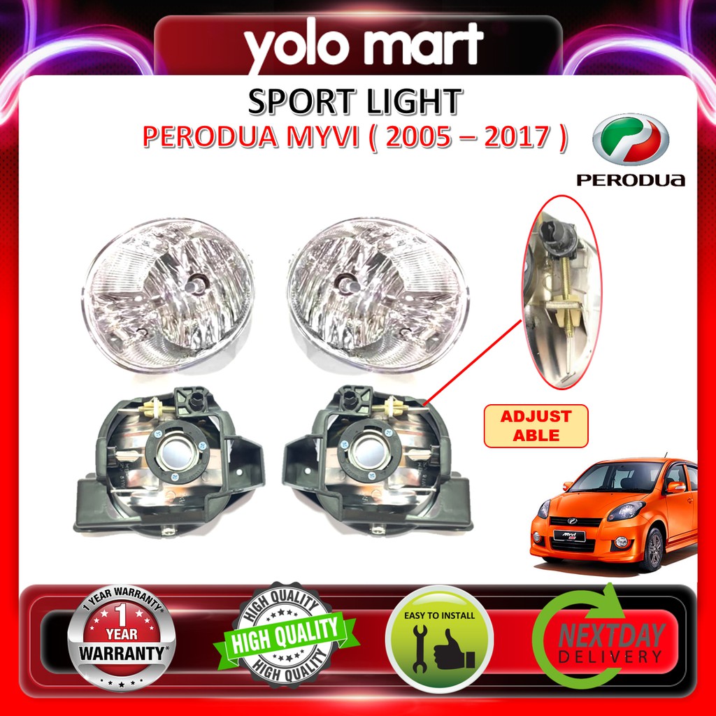 PERODUA MYVI 】 Sport Light - Fog Lamp ( Myvi SE 2005 - 2017 / OEM ...