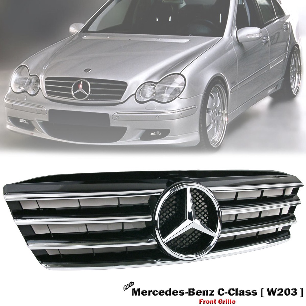 Front Black Avantgarde Grille For Mercedes Benz W203 C-Class C280 C350 ...
