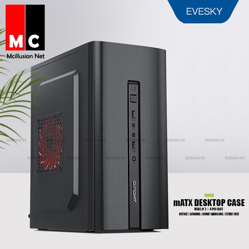 【Ready Stock】Evesky onda mATX/ITX PC Case Computer Desktop Casing Office Casing | Shopee Malaysia