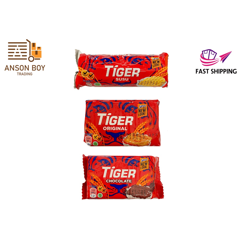[READY STOCK] TIGER BISCUIT ORIGINAL / CHOCOLATE / SUSU (60 gram/70 ...