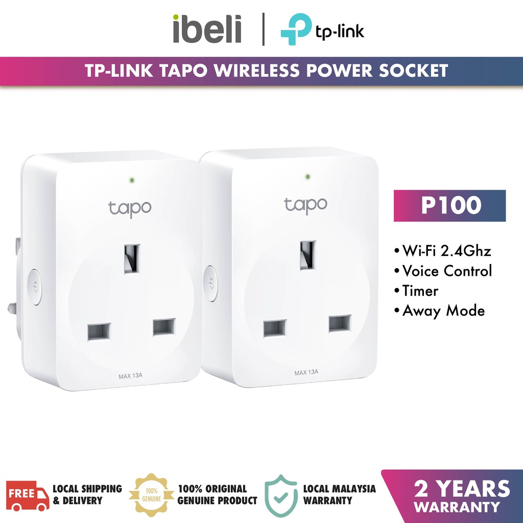 [Clearance] TP-LINK TAPO P100 SMART PLUG (2PACK) | Shopee Malaysia