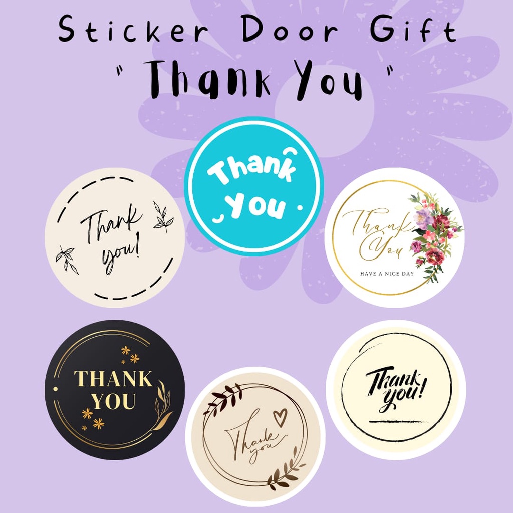 STICKER LABEL THANK YOU [ RANDOM DESIGN ] | Shopee Malaysia
