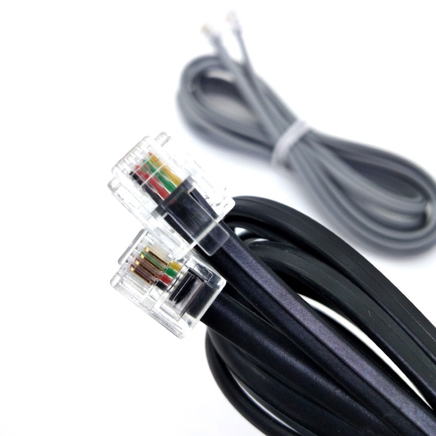 2M Telephone Line Cable 6P4C RJ11 Support DSL Modem Fax Home & Office ...