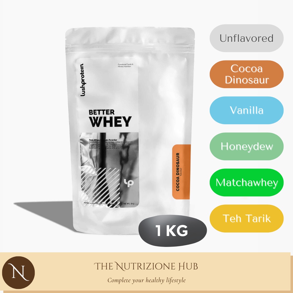 LUSHPROTEIN | Better Whey Protein - Assorted Flavors, 1 kg (40 servings ...
