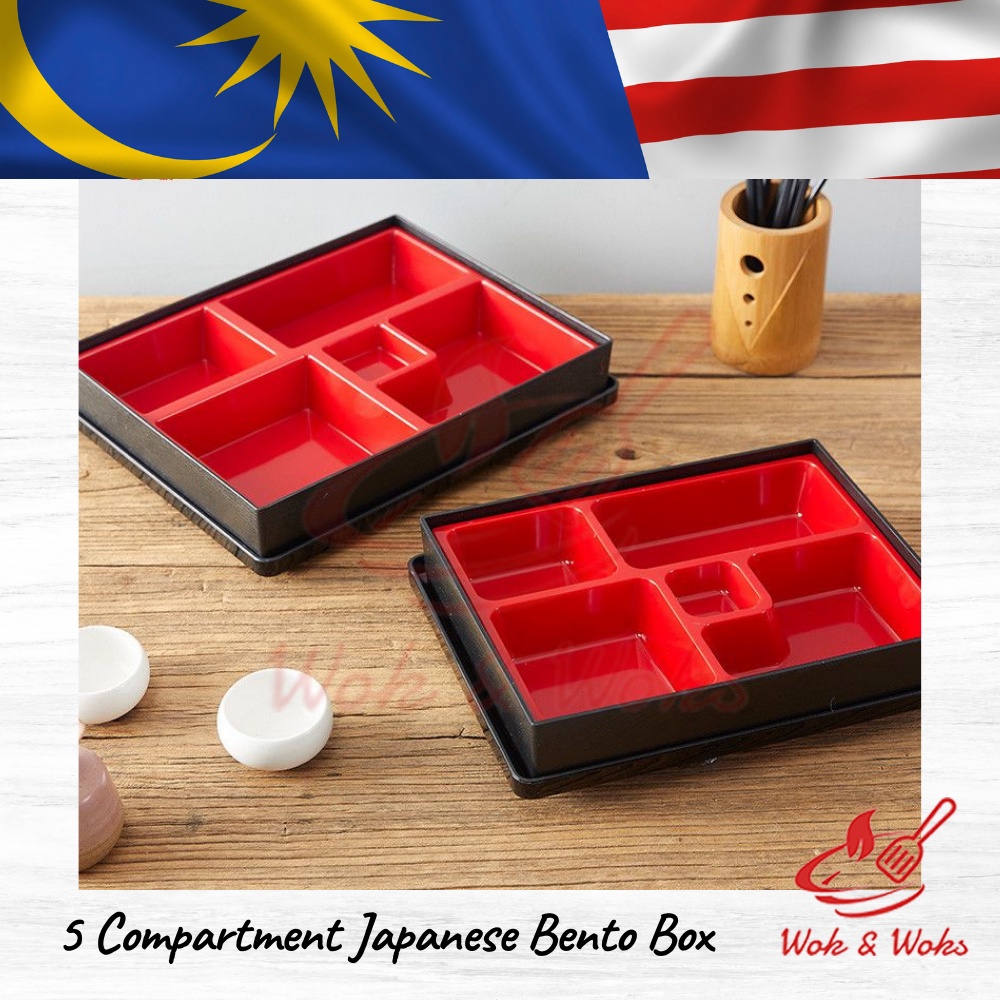 5 Compartment Japan Bento Box / 5 Petak Kotak Bento Jepun | Shopee Malaysia