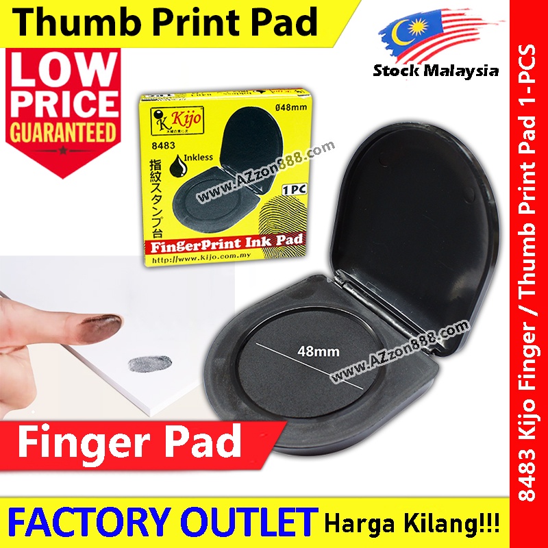 Kijo Thumb Print Pad / Pocket Size Finger Ink Pad / Cap Ibu Jari Stamp ...