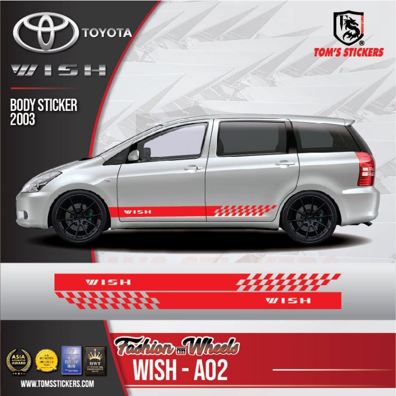 Toyota wish body sticker | Shopee Malaysia