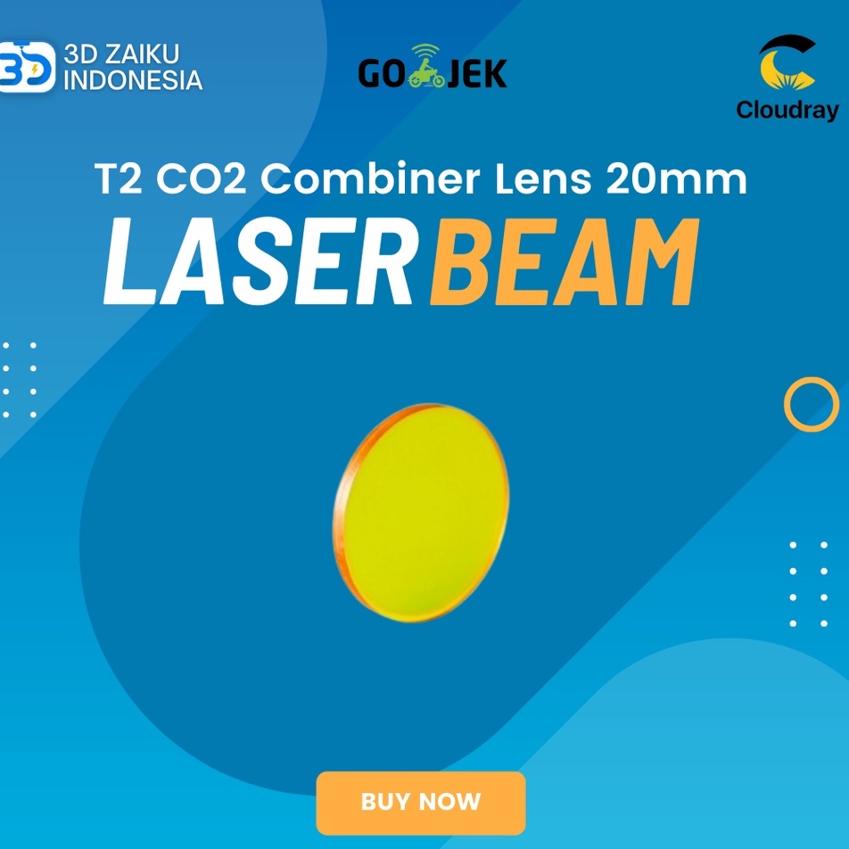 Original CloudRay Lens CO2 Laser Beam Combiner Lens 20 and 25 mm T2 | Shopee Malaysia