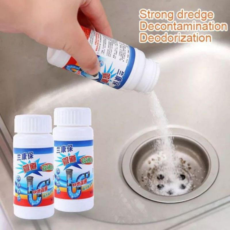 H1023 110g LKB Clog Remover Unclog Drain Powder Cleaner Pipeline ...