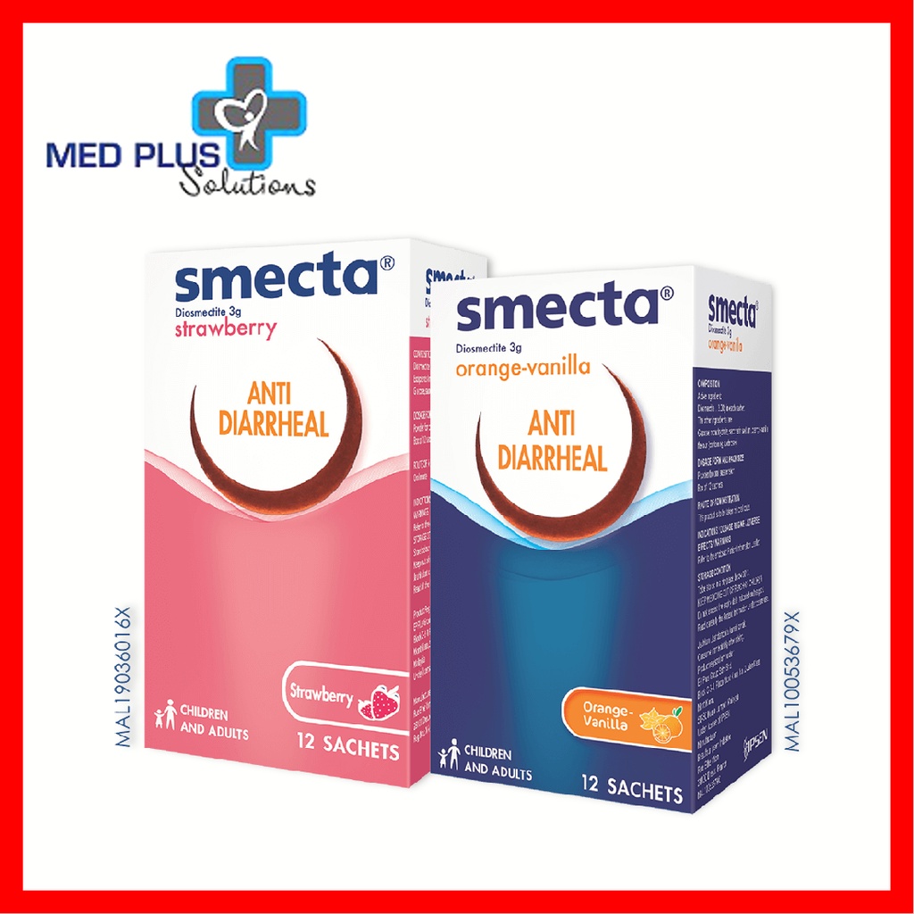 Smecta Anti-Diarrheal (Strawberry / Orange) 12 sachets | Shopee Malaysia