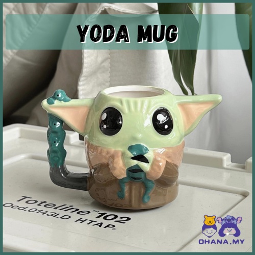 Ready Stock Disney Star Wars Yoda Cute Glass Cup Handle Ceramic Mug ...