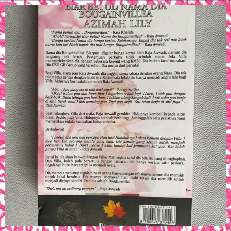 NOVEL MELAYU AZIMAH LILY DILLA AHMAD DAISY ZAHRA CIK TET CAHAYA AINN ...