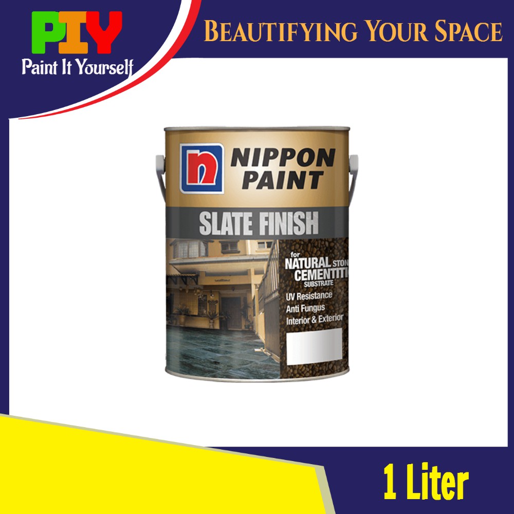 Nippon Paint Slate Finish Clear Gloss / Satin Cat Batu 1L - 1 Liter ...