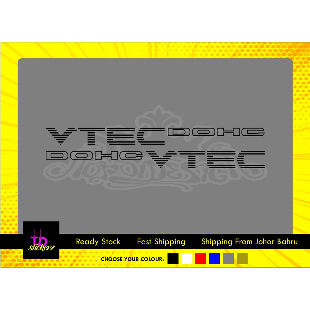 DOHC VTEC CAR STICKER FOR HONDA CIVIC EG FERIO (1SET) | Shopee Malaysia