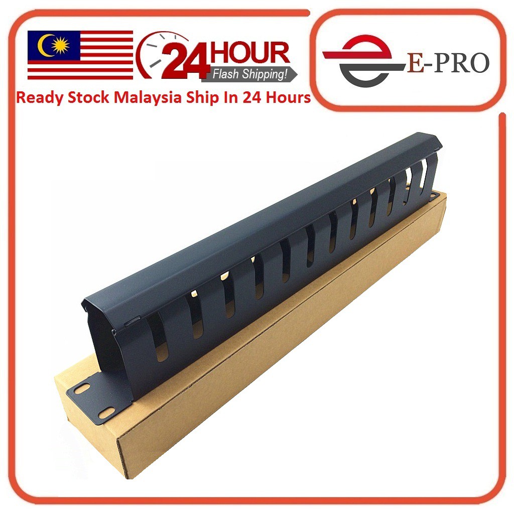 1U Cable Management Panel 1U 19inch With Cover Black For Equipment ...