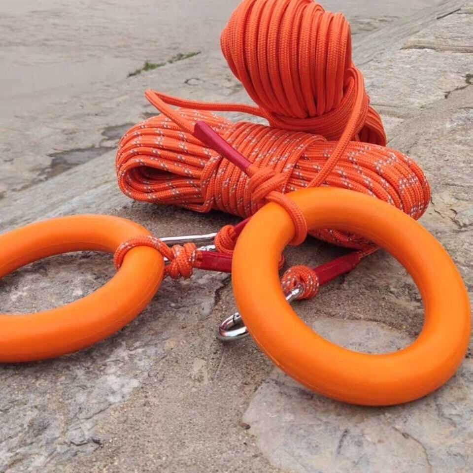 8mm Water Life Float Rope 30 M with Floating Ring Reflective Floating Lifeline Rescue Safety ...