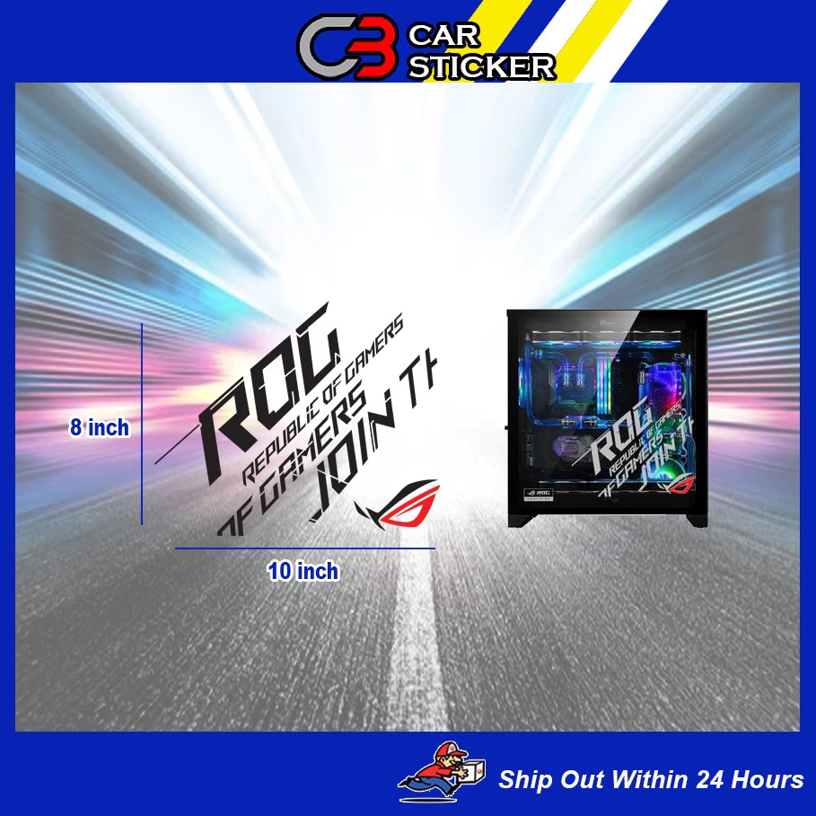 ROG REPUBLIC OF GAMERS STICKER COMPUTER CPU / CS541 | Shopee Malaysia