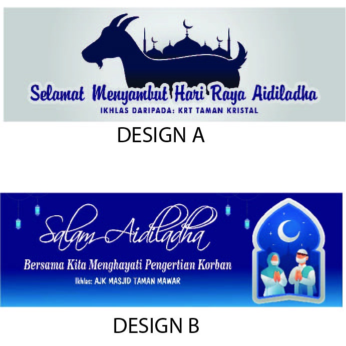 BANNER RAYA KORBAN / RAYA HAJI / HARI RAYA AIDILADHA | Shopee Malaysia