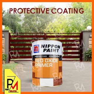 NIPPON PAINT Red Oxide Primer 5L Metal Primer Anti-Rust Undercoat Steel ...
