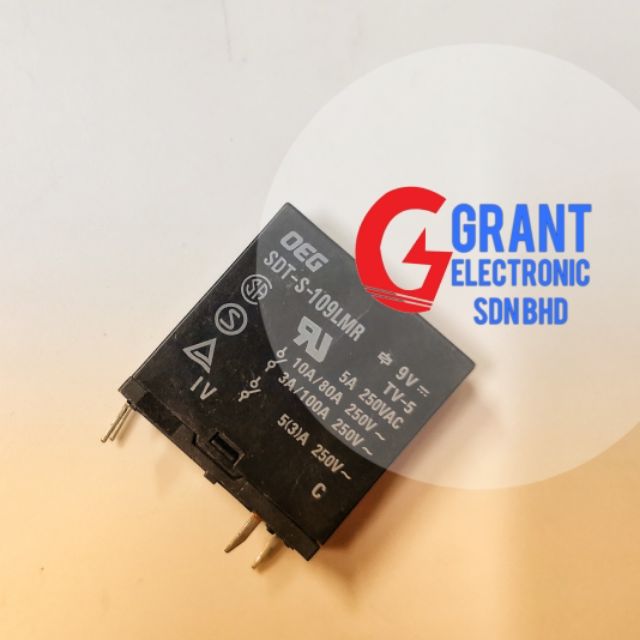 Relay 9VDC, 4pin, Power Relay, PCB Relay, OEG SDT-S-109LMR DC9v 4pin ...