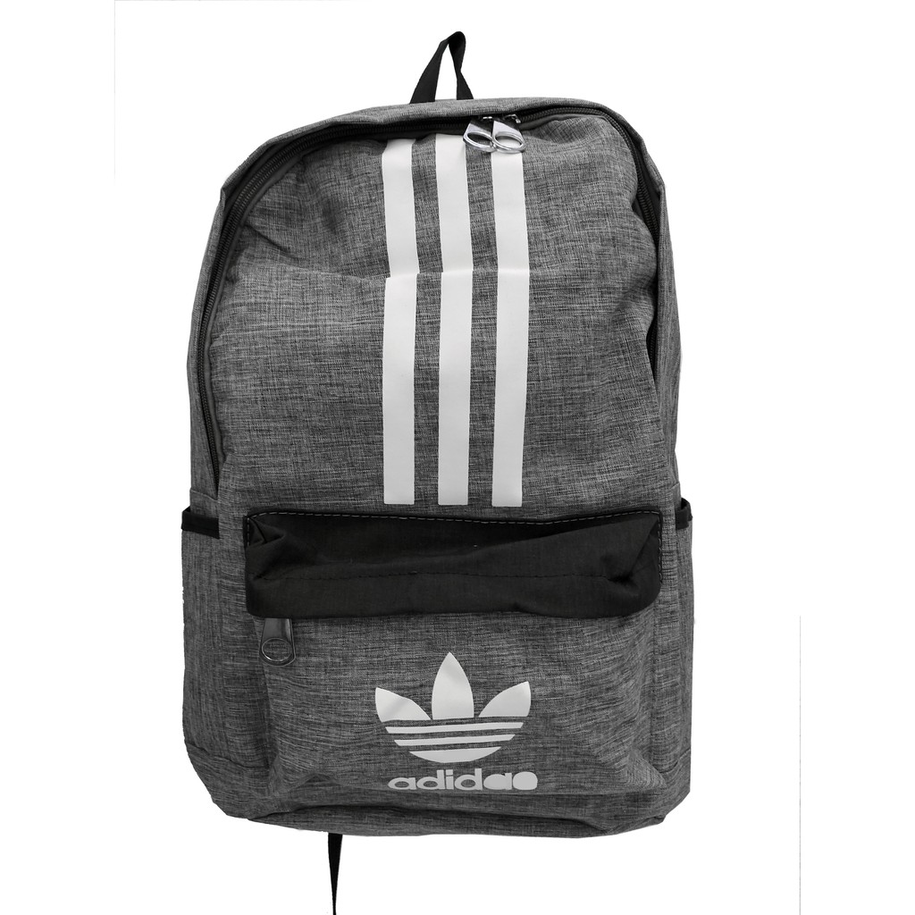 Adidas Cotton Canvas Backpack (Grey) | Shopee Malaysia
