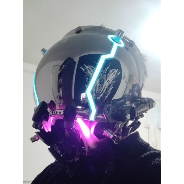 cyberpunk 2077 mask helmet x project diva face cover for cosplay ...