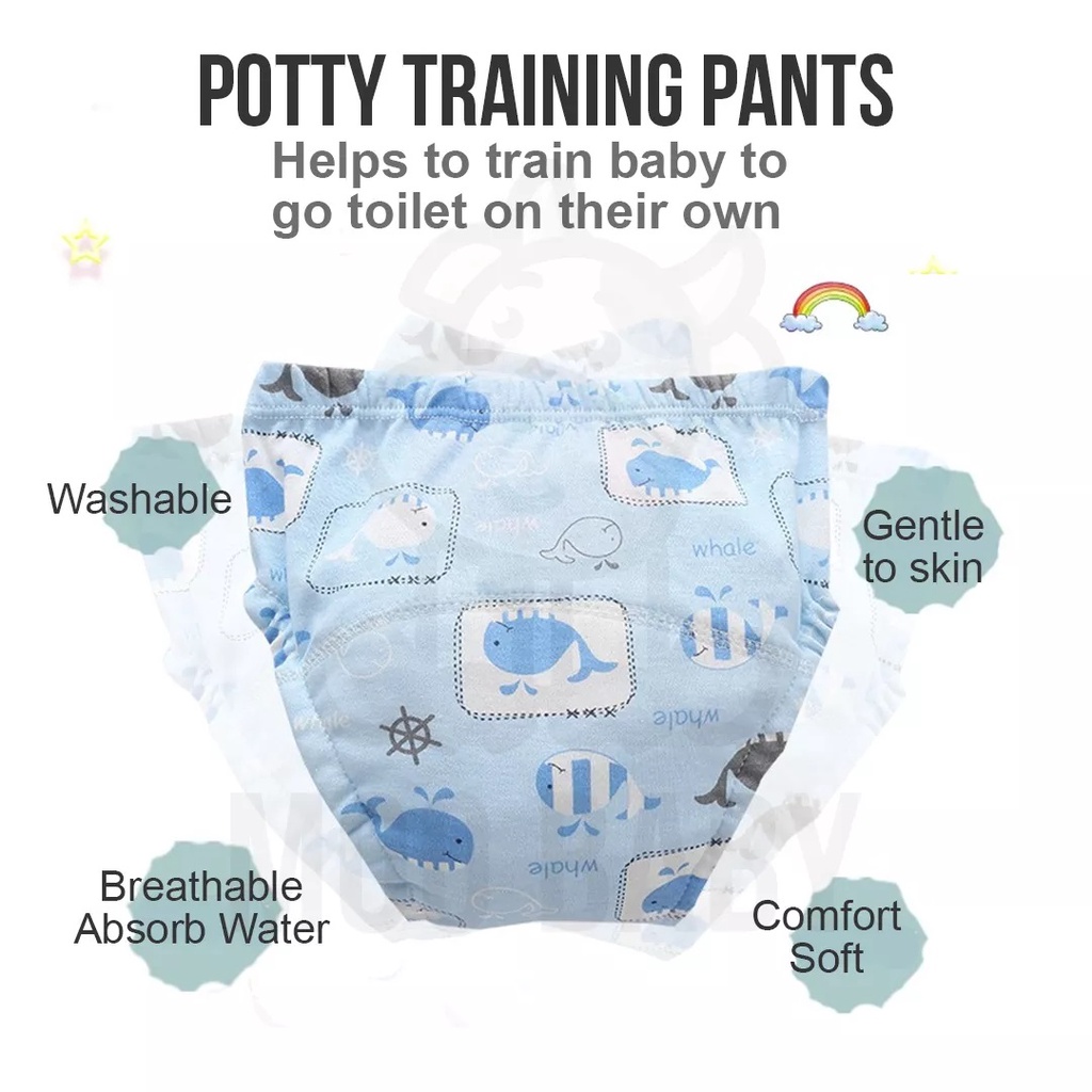 ⭐Moo Baby 6 Lapis Seluar Dalam Potty Training Panties Potty Train Potty ...