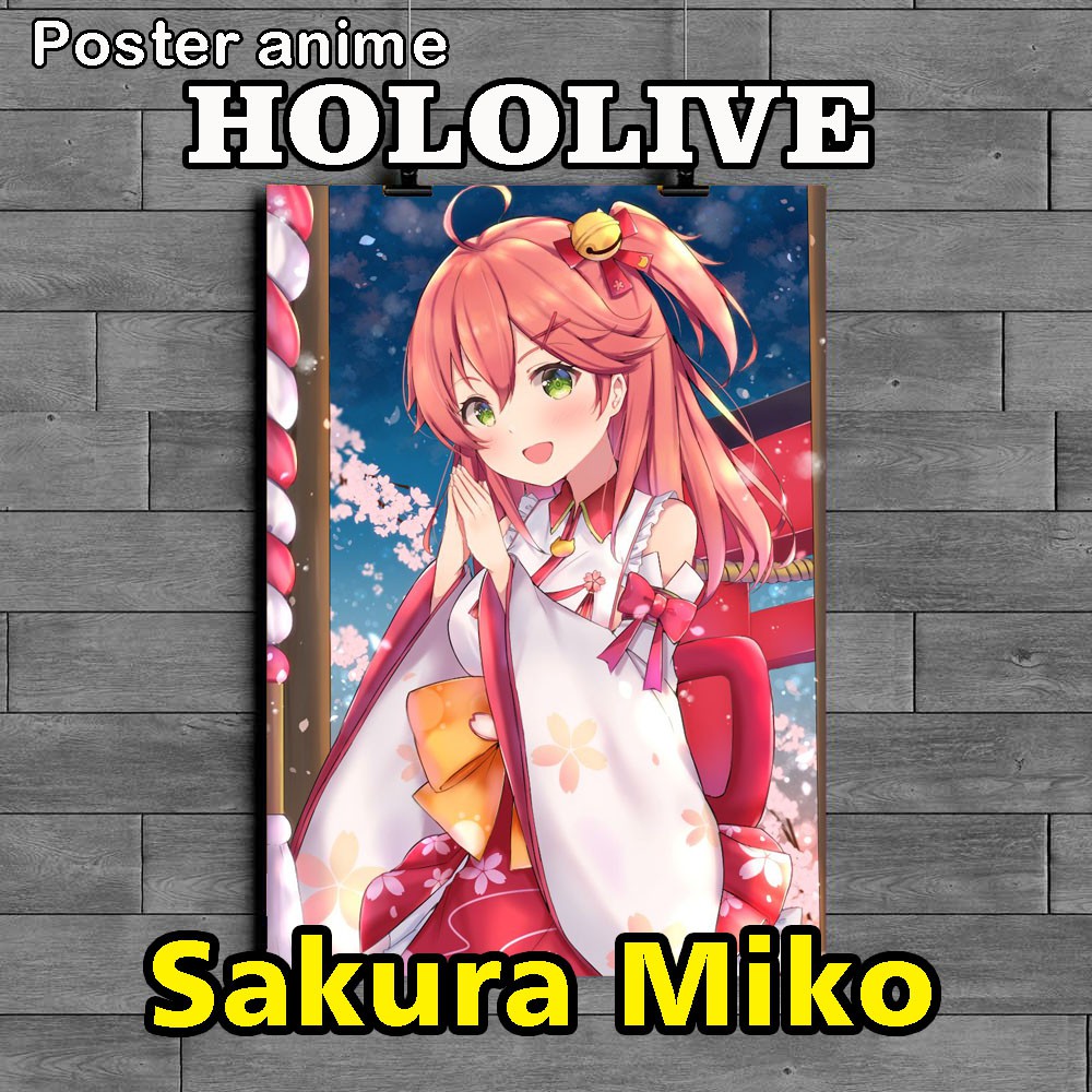 Hololive Sakura Miko Anime Poster full color special hd quality limited ...