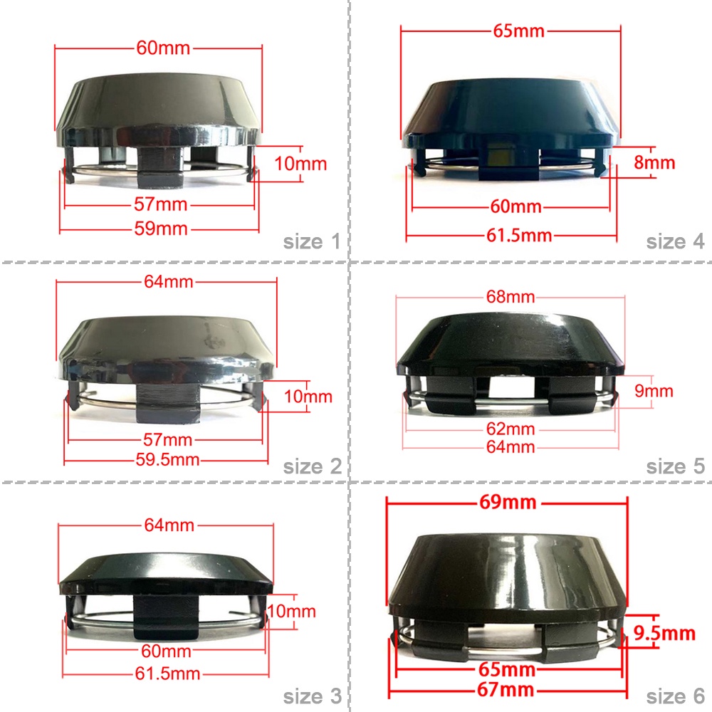 4pcs 60/64/65/68/69MM Rays Versus Car Wheel Center Caps Red Logo Fit ...
