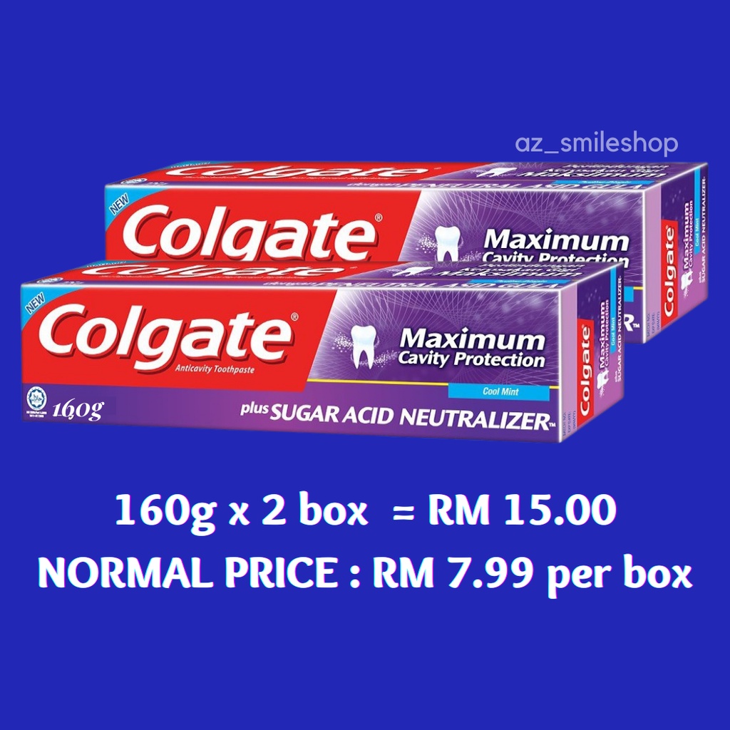 Colgate Sugar Acid Neutraliser = 160g x 2 box | Shopee Malaysia