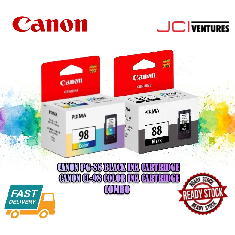 [Combo] Canon PG-88 Black Ink Cartridge And Canon CL-98 Color Ink ...