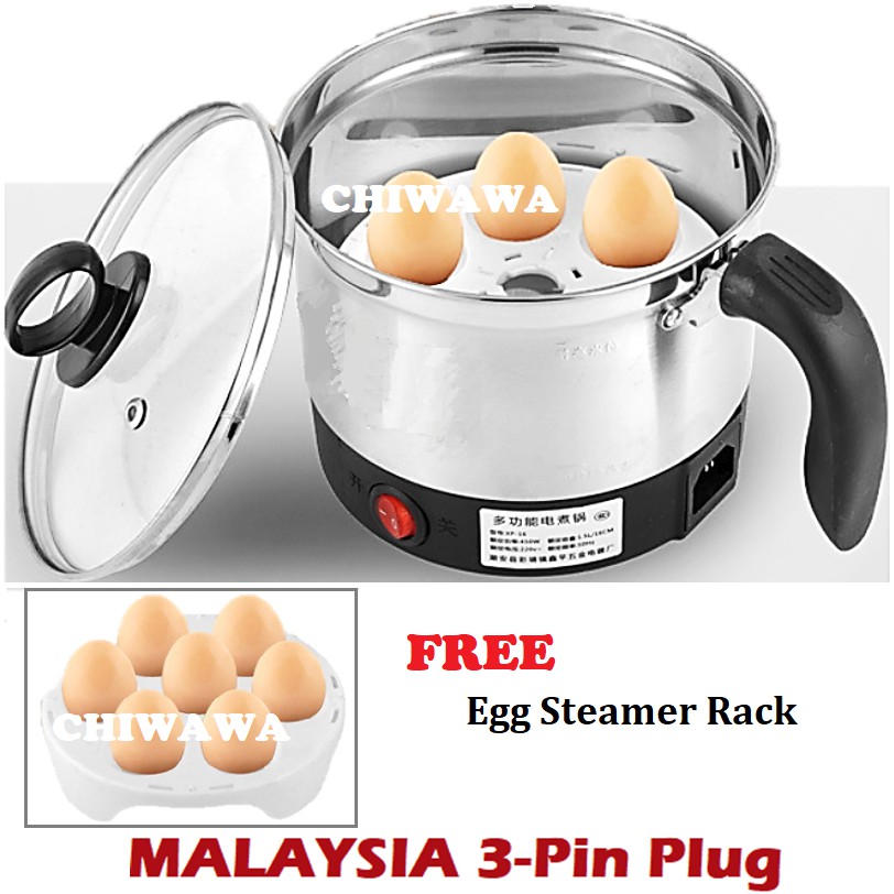 🔥egg Steamer Rack🔥 Electric Stainless Steel 15l Pot Cooker Periuk