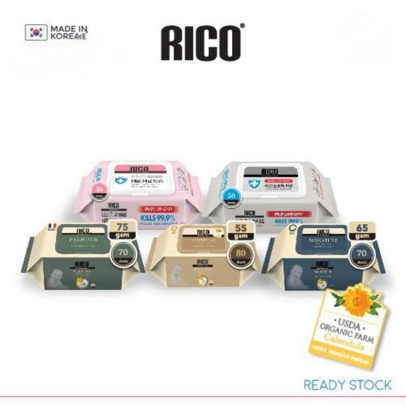 Rico premium wet Wipes | Shopee Malaysia